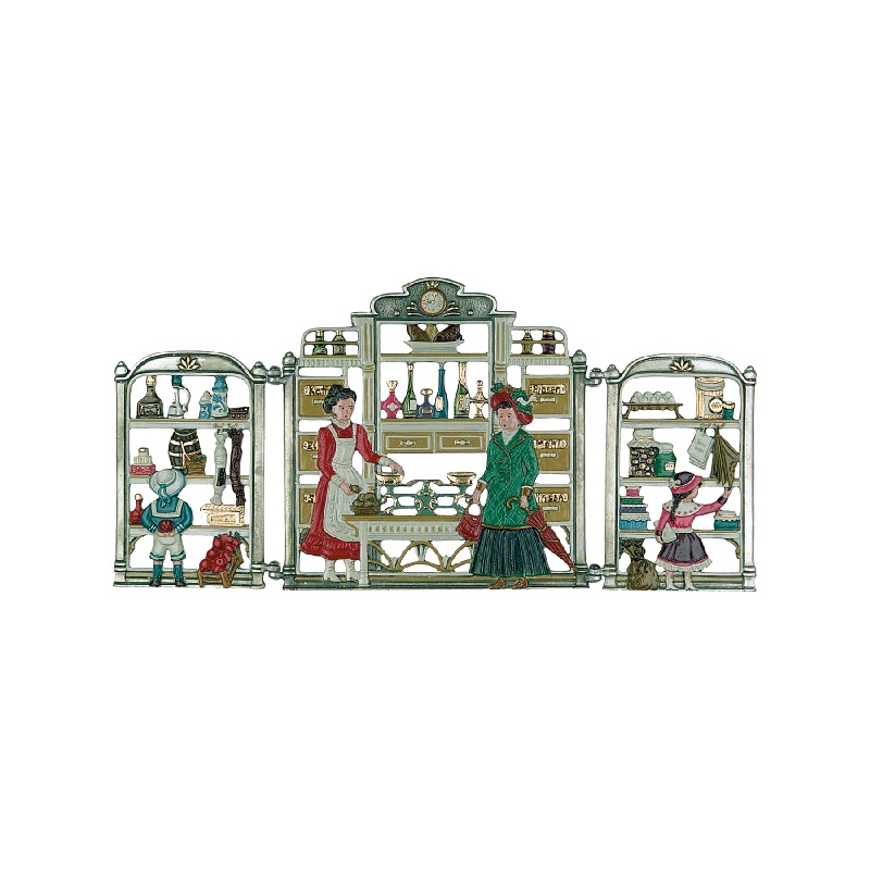 Falt-Zinnbild Kaufladen