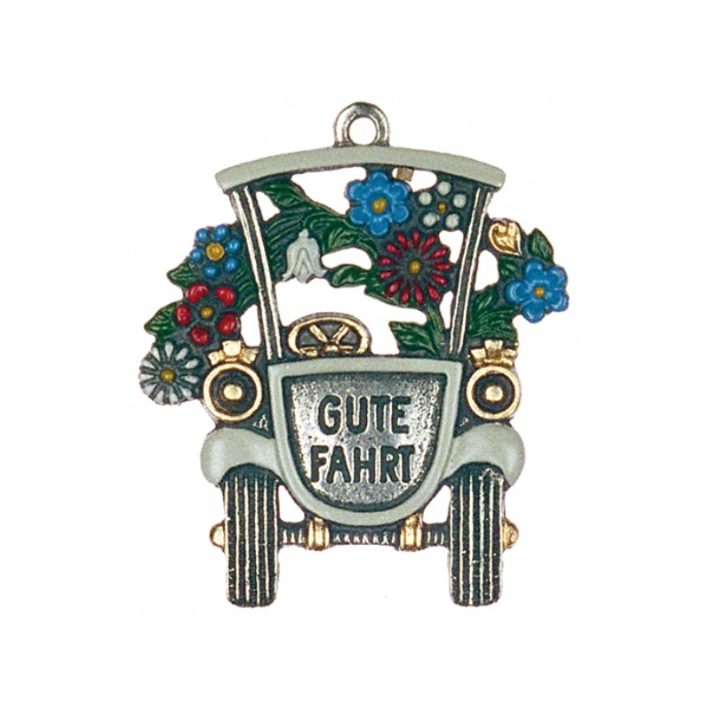 Magnet mit Zinnfigur Auto "Gute Fahrt"